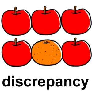 英単語「discrepancy」の意味、読み方、発音は？ | イラストと語呂合わせで覚える英単語