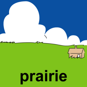 【イラスト】prairieの意味、読み方 | イラストと語呂合わせで覚える英単語