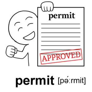 permitの意味、読み方-permitとpermissionの違いは？ | イラストと語呂合わせで覚える英単語