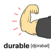 【イラスト】durableの意味、読み方 | イラストと語呂合わせで覚える英単語