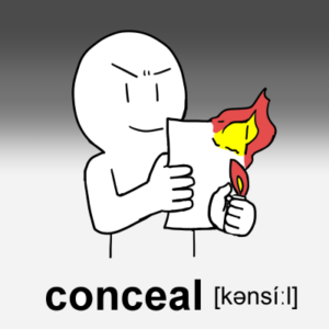 concealの意味、読み方 | イラストと語呂合わせで覚える英単語