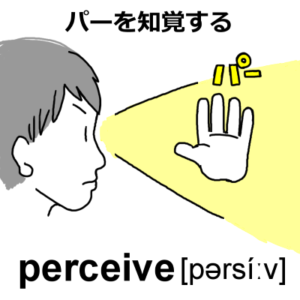 【語呂合わせ・イメージ】perceiveの意味、覚え方-perceived valueとは | イラストと語呂合わせで覚える英単語