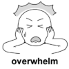 overwhelmの意味、読み方 | イラストと語呂合わせで覚える英単語