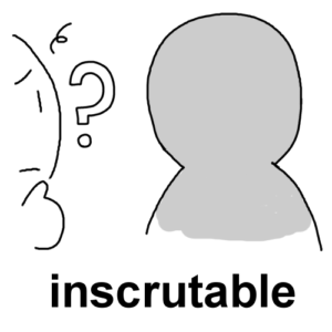 inscrutableの意味、読み方 | イラストと語呂合わせで覚える英単語